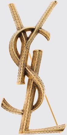 Saint Laurent Broche Cassandre en laiton avec monogramme YSL