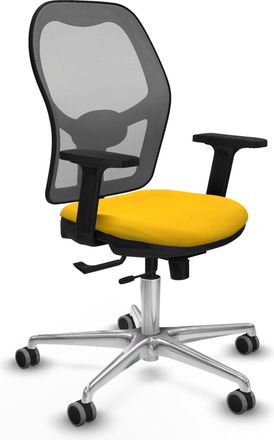 Piqueras y Crespo B&uuml;rostuhl f&uuml;r Lendenwirbels&auml;ule, verstellbar, mit 2D-Armlehnen, ausgestattet mit Syncro/Traslack und injiziertem Schaumstoff, mit Rollen von 65 mm, Pa