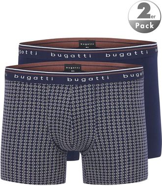Bugatti Herren Pants blau Baumwolle & Mix Gemustert,unifarben