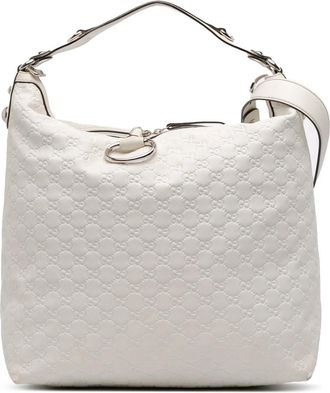 Gucci Hobo Bags - Large Guccissima Icon Bit Hobo - Gr. unisize - in Weiß - für Damen