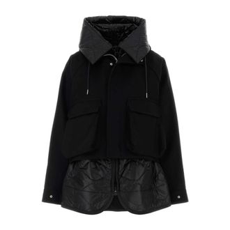 sacai Wool Melton Blouson - - Jackets - Damen - Schwarzk - M