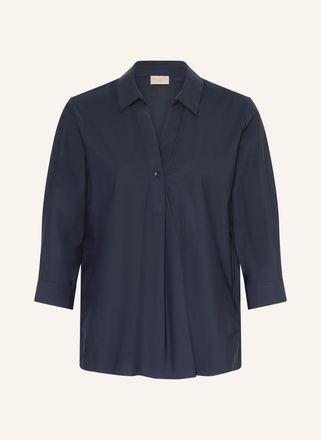 Milano Milano Italy Blusenshirt Aus Jersey Mit 3/4-Arm blau