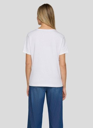 Rabe Kurzarmshirt mit Cut-Out und Glitzer-Detail