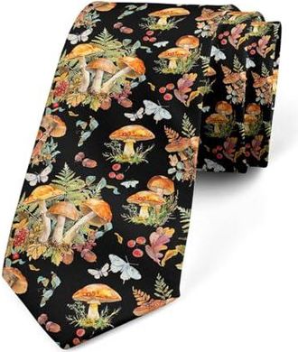Generic Cravate Champignon Orange &Eacute;troit Tie Classique Cravates Homme Pour Accessoires Remise De Dipl&ocirc;me &Eacute;v&eacute;nements