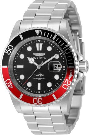Invicta Pro Diver 50829 Herrenuhr - Quarzwerk - Edelstahl mit schwarzem Zifferblatt - 42 mm