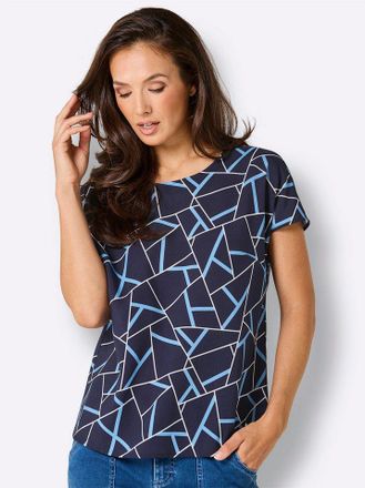 Cr&eacute;ation L Klassische Bluse Lyocell-Bluse Kurzarm