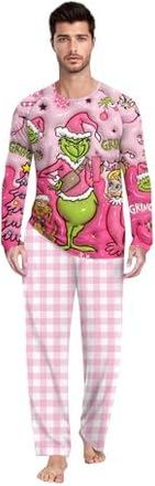 Generic Le Grinch Pyjama Noel Famille De Grinch Hiver Deguisement The Coton Vetement Chaud Et Doux Assorti Adulte Costume Bebe Enfant Couple Homme Garcon Femm