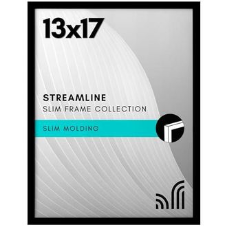 Americanflat Bilderrahmen mit poliertem Plexiglas, Streamline-Kollektion, dünner Rand, Bilderrahmen für Wanddekoration, Befestigungsmaterial im Lieferumfang enthal