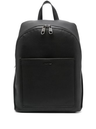 Calvin Klein sac &agrave; dos Diagonal en cuir artificiel - Noir
