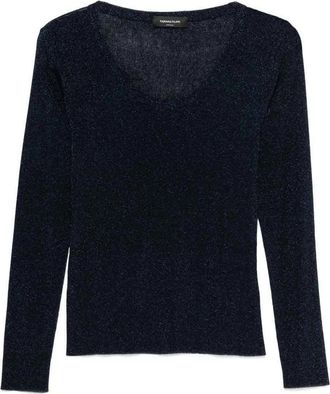 Fabiana Filippi Pull Col Rond - Bleu