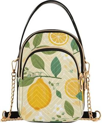 Mnsruu Sac à bandoulière pour femme avec sangle réglable Motif fleur de citron