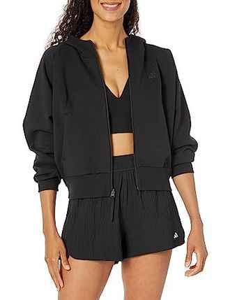 adidas Womens Z.N.E. Fullzip Hoodie, Black, XX-Small