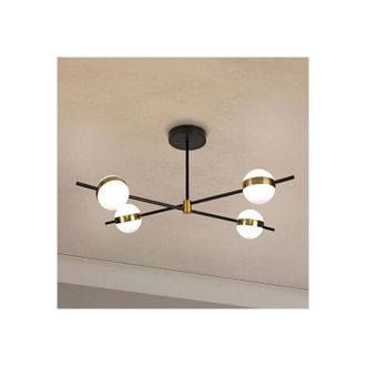 Millumine Millumine - Plafonnier Rotonde Noir Et Or Led