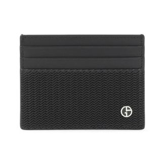 Giorgio Armani Homme, Accessoires, Noir, Taille: ONE Size Porte-cartes en cuir textur&eacute;