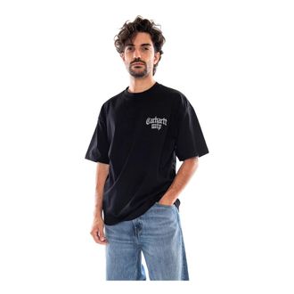 Carhartt Work in Progress S/S Blackletter T-Shirt - - Tops - Herren - Schwarzk - L