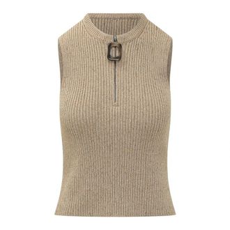 J.W.Anderson Zip Tank Top - - Tops - Damen - Beige - S