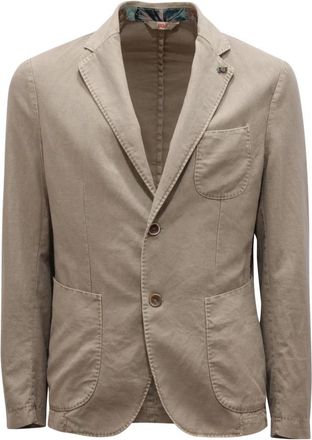 Bob Homme, Vestes, Beige, Taille: M Domi Veste en Coton et Lin