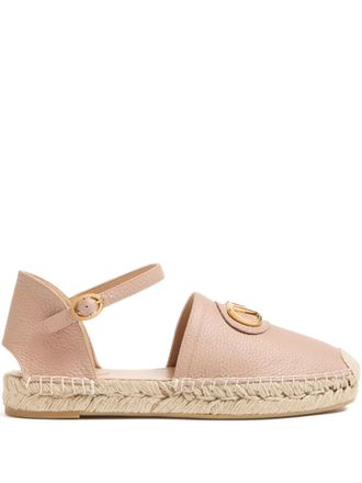 Valentino Garavani ballerines &agrave; d&eacute;tail VLogo Signature 25 mm - Rose