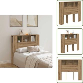 vidaXL Kopfteil mit Ablagen Artisan-Eiche 120x19x104,5cm Holzwerkstoff - Kopfteil-Schrank - Kopfteil-Schr&auml;nke - Bett-Kopfteil - Bett-Kopfteil-Schrank