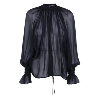 Ann Demeulemeester Celin Ballonoberteil mit Kordelzug - - Blouses & Shirts - Damen - Schwarzk - L