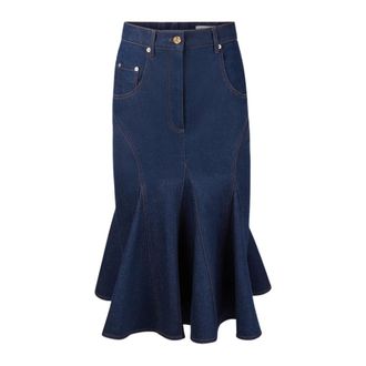 Nina Ricci Femme, Jupes, Bleu, Taille: 34 FR Jupe Midi en Denim
