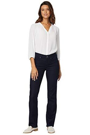 NYDJ Womens Misses Marilyn Straight Leg Denim Jeans, Dark Enzyme, 10