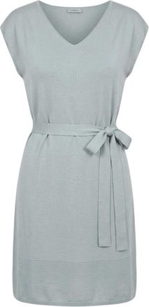 Malo Robe en maille &agrave; col en V - Femme - Robes - Gris - Taille: 36 FR