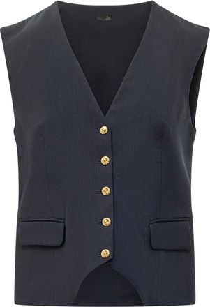 Pinko Pinko, Femme, Vestes, Bleu, Taille: 42 FR Gilet &Eacute;l&eacute;gant Textur&eacute; en Laine