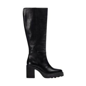 Unisa Schwarze kniehohe Stiefel mit Absatz - - Shoes - Damen - Schwarzk - 39 EU