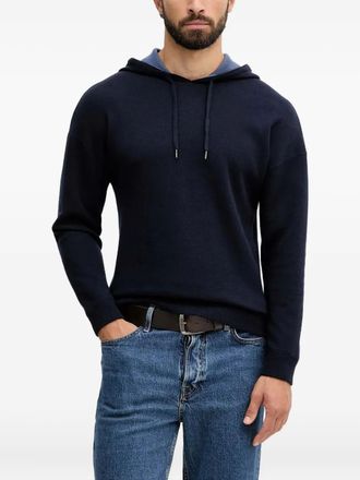 Benetton hoodie en maille - Bleu