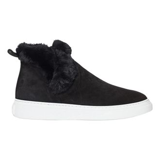 Hogan Femme, Chaussures, Noir, Taille: 36 1/2 EU Baskets Slip-On en daim