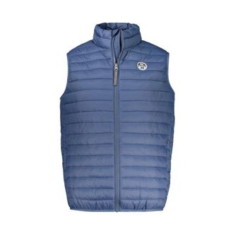 North Sails Blaue Polyamid-&Auml;rmellose Jacke mit Taschen - - Jackets - Herren - Blau - XL