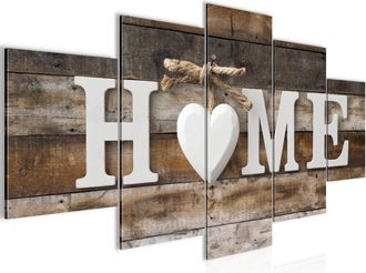 Runa Art Bilder Home Holz 200 x 100 cm 5 Teilig XXL Wanddekoration Design Braun 014751b