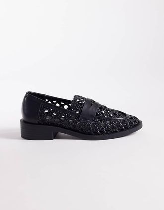 Raid Uliana - Gewebte Loafer in Schwarz