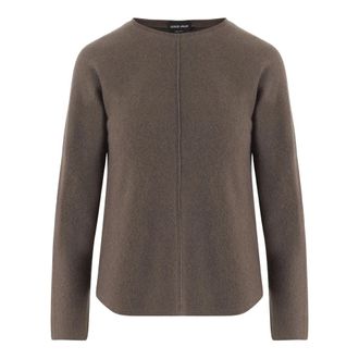 Giorgio Armani Stretch Seiden-Kaschmir-Pullover - - Knitwear - Damen - Braun - M