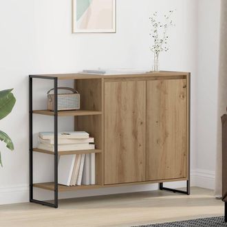 vidaXL vidaXL Meuble dappoint Ch&ecirc;ne artisan 96,5 x 30 x 75 cm