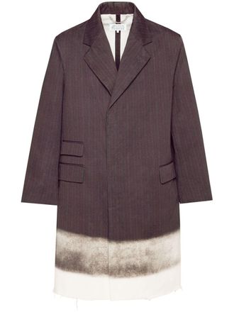Maison Margiela manteau à imprimé trompe loeil - Noir
