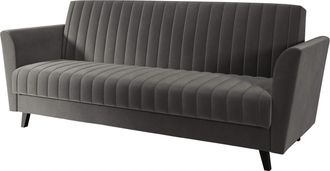 Mirjan24 Modernes Sofa Vinti mit Bettkasten und Schlaffunktion, Schlafsofa, Lounge Couch, Bettsofa, Schlafcouch, Farbauswahl, Polstersofa (Zanzibar 182)