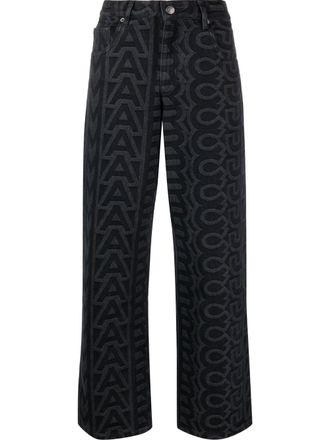 Marc Jacobs jean droit The Monogram - Noir