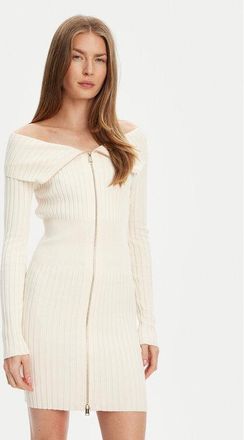 Guess Strickkleid W5YK28 Z30I2 &Eacute;cru Slim Fit