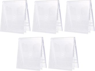 BESPORTBLE HOODANCOS 5 St&uuml;ck Transparente Doppelte CD H&uuml;llen aus Kunststoff Robuste Medien und Video Aufbewahrung mit Sicherem Disc Halter Artwork Steckplatz Kom