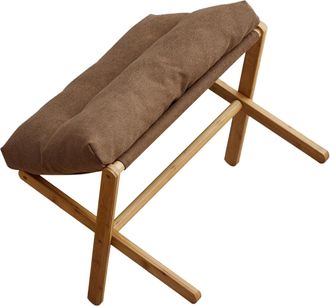 CHICIRIS ASHATA Zusammenklappbarer X-Bein-Fu&szlig;hocker, Weich Gepolstert, Multifunktionale Ablage f&uuml;r Wohnzimmer, Schlafzimmer, B&uuml;ro, Hergestellt aus Phyllostachy