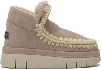 Mou Stiefel - Sheepskin Ankle Boots - Gr. 36 (EU) - in Braun - f&uuml;r Damen