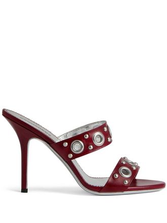Dsquared2 sandales en cuir &agrave; oeillets - Rouge