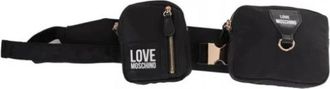 Love Moschino Femme, Sacs, Noir, Taille: ONE Size Multi Pockets Waist Bag