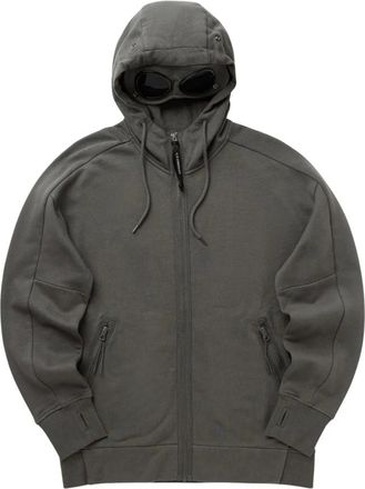 C.P. Company C.p. Company, Homme, Sweatshirts et sweats &agrave; capuche, Gris, Taille: L Diagonal Raised Fleece Goggle SweaT-shirt