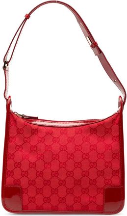 Gucci Hobo Bags - GG Canvas Shoulder Bag - Gr. unisize - in Rot - f&uuml;r Damen
