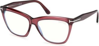 Tom Ford Femme, Accessoires, Rouge, Taille: 56 MM Optical Frame