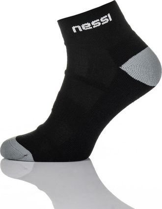 Nessi Sportsocken N Laufsocken Radsocken Tennissocken aus Baumwolle - Schwarz, 41-43