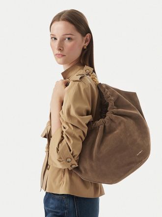 Coccinelle Handtasche Coccinelle V5G Coccinellesmash Suede Bim E1 V5G 11 02 01 Dunkelbeige